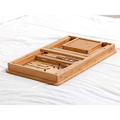 LIUZH Laptop Stand, Natural Flower Lap Tray Foldable Breakfast Serving Bed Tray Lap Desk with Tilting