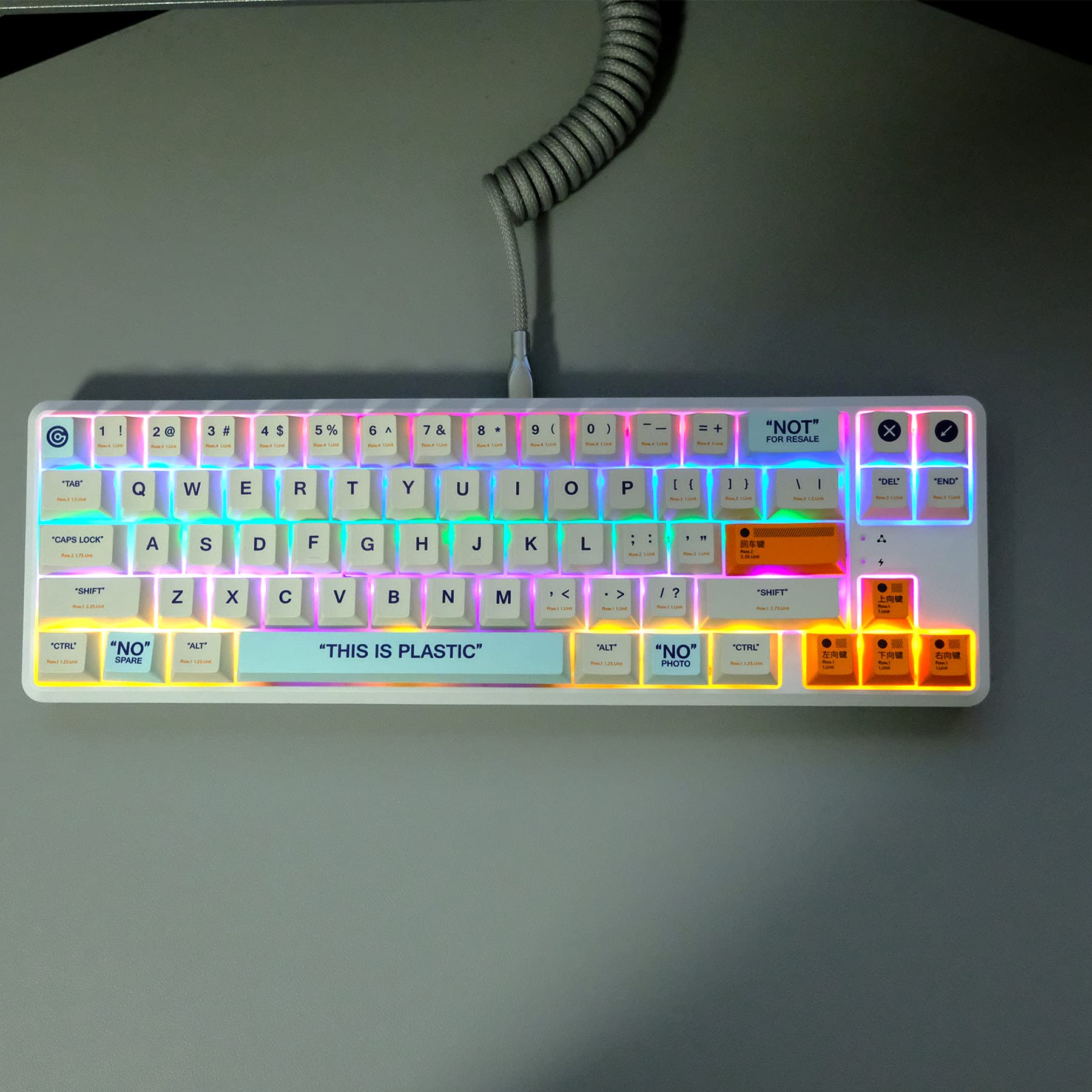 UniCusMech PBT keycap Cherry Profile 161 Keys Dye Sublimation ANSI & ISO Layout Keycap for Mechanical Gaming Keyboard Cherry MX Switch (Plastic)