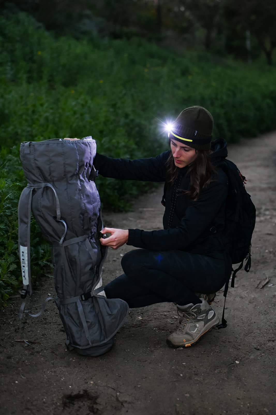 Night Buddy The Original LED Headlamp Rechargeable Flashlight for Adults Camping Essentials Backpacking Lights 4X Brighter Other Headlight Headband Lamp 5 Light Modes Hiking Gear Must Haves