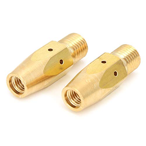 Mig Welding Gun Accessory, Contact Tip Adapter Brass Gas Diffuser for MIG Welder Gun, Mig Welding Parts Consumables for Miller M-25/M-40, 2Pcs/ 5 Pcs OPtional(2PCS )