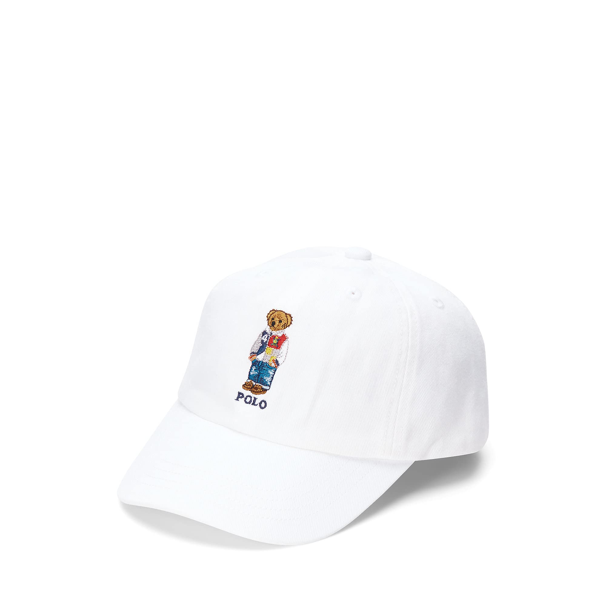 POLO RALPH LAUREN Little Boys Polo Bear Oxford Ball Cap (White(569180), 2-4T)