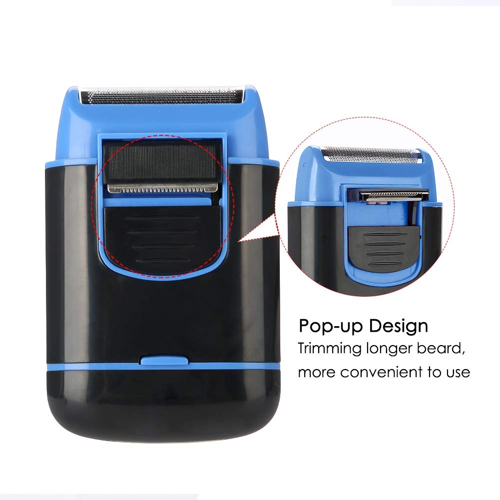 Men's Shaver, Electric Shaver Dry Battery, Electric Beard Reciprocating, Shaver Black/Blue/Red, Best Men(Blue)