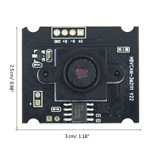 Yuisle OV3660 Camera Module Board 1080P 3MP 64/110 Degree Adjustable Manual-Focus MJPG/YUY2 for Face Recognition Projects