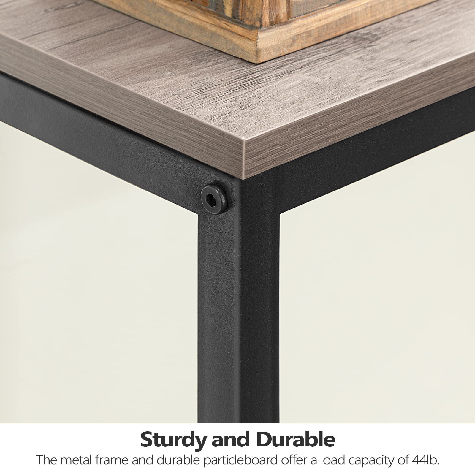 MAHANCRIS Console Table, Narrow Entryway Table, 47.2 Inches Sofa Table, Couch Table, Long Hallway Table for Living Room, Bedroom, Sturdy and Stable, Easy to Assemble, Black CTHB12001