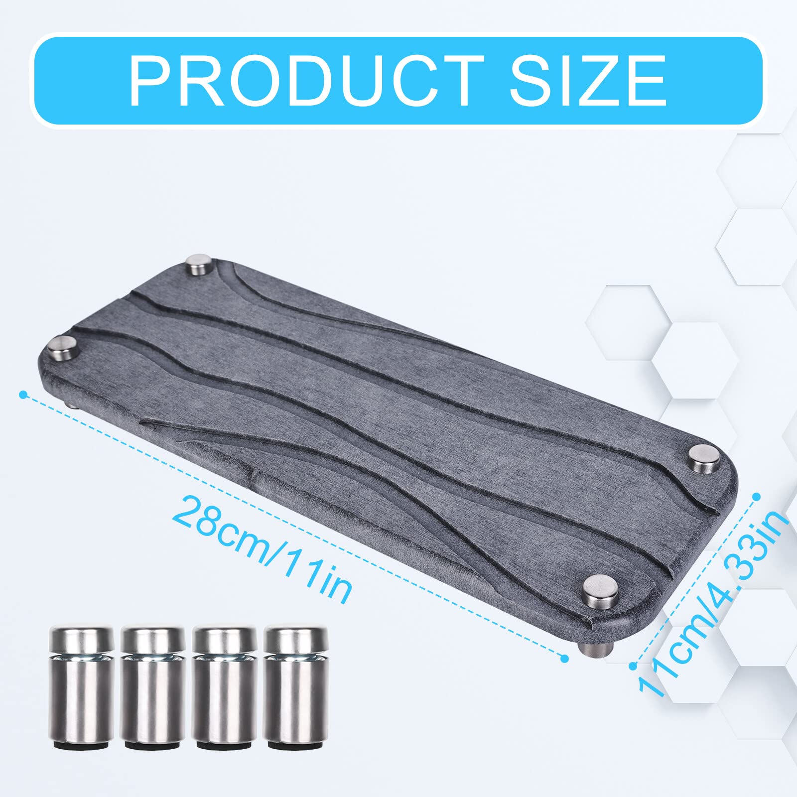 NASHARIA Water Absorbing Stone Tray for Sink:Instant Dry Sink Organizer and Fast Drying Stone Sink Tray Diatoma Sink Tray Drying Stone for Kitchen Bathroom Toothbrush Cup (Dark Gray)