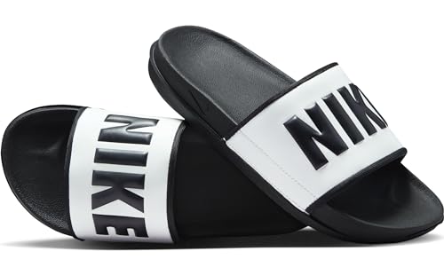 Nike Women's Offcourt Padded Insole Slip On Slide Slippers, Black/Black-summit White, 7