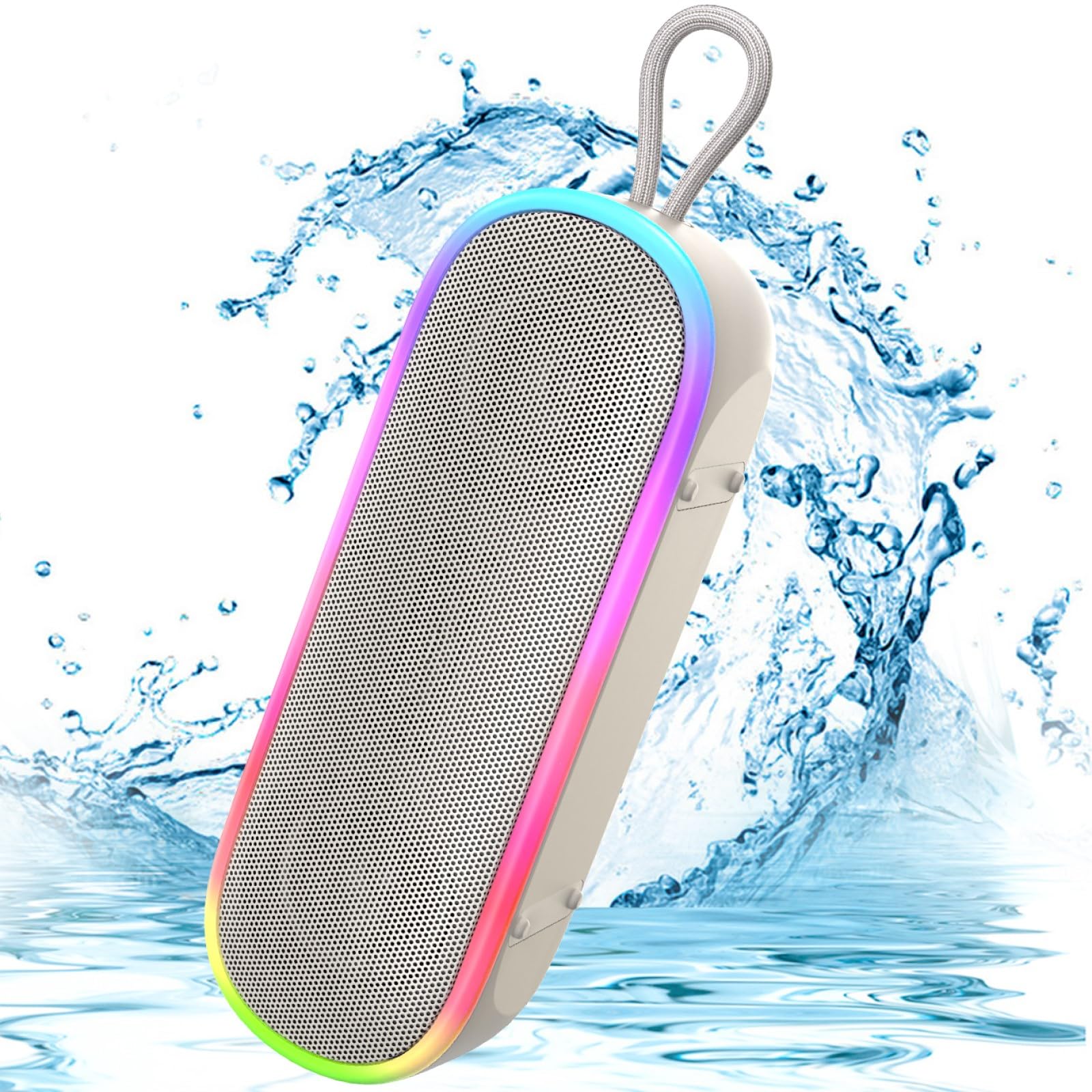 MEGUO Shower Speakers,Portable Wireless Bluetooth Speaker,20W Drivers with Extral Bass,IPX7 Waterproof Speaker for Home outdoors pool beach, for him/her (Teal green)