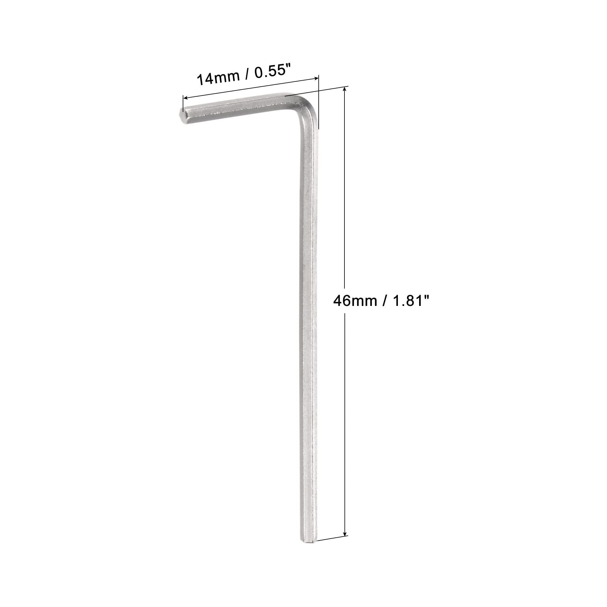 uxcell 1/16" Hex Key Wrench, L Shaped CR-V Repairing Tool 10 Pcs