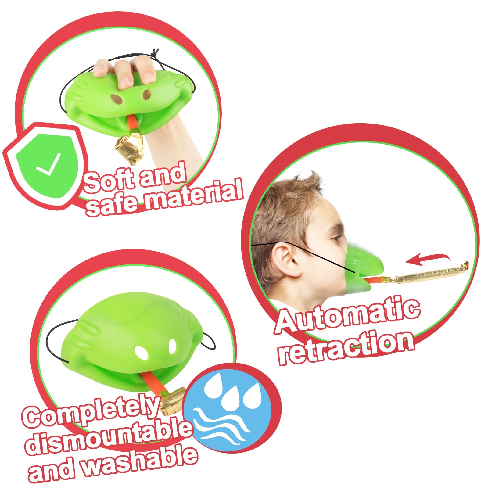 LOMIMOS 2PCS Catch Bugs Game,Chameleon Tongue Family Board Tabletop Memory Interaction Educational Game for Kid Ages 4-10 Halloween Christmas Birthday Party Gift