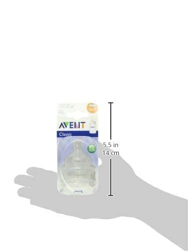 Philips AVENT BPA Free Classic Fast Flow Nipple, 2-Pack