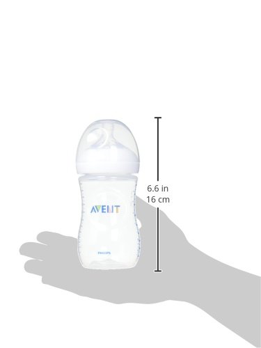 Philips Avent Natural Baby Bottle, Clear, 9 Ounce, 4 Pack, SCF013/47