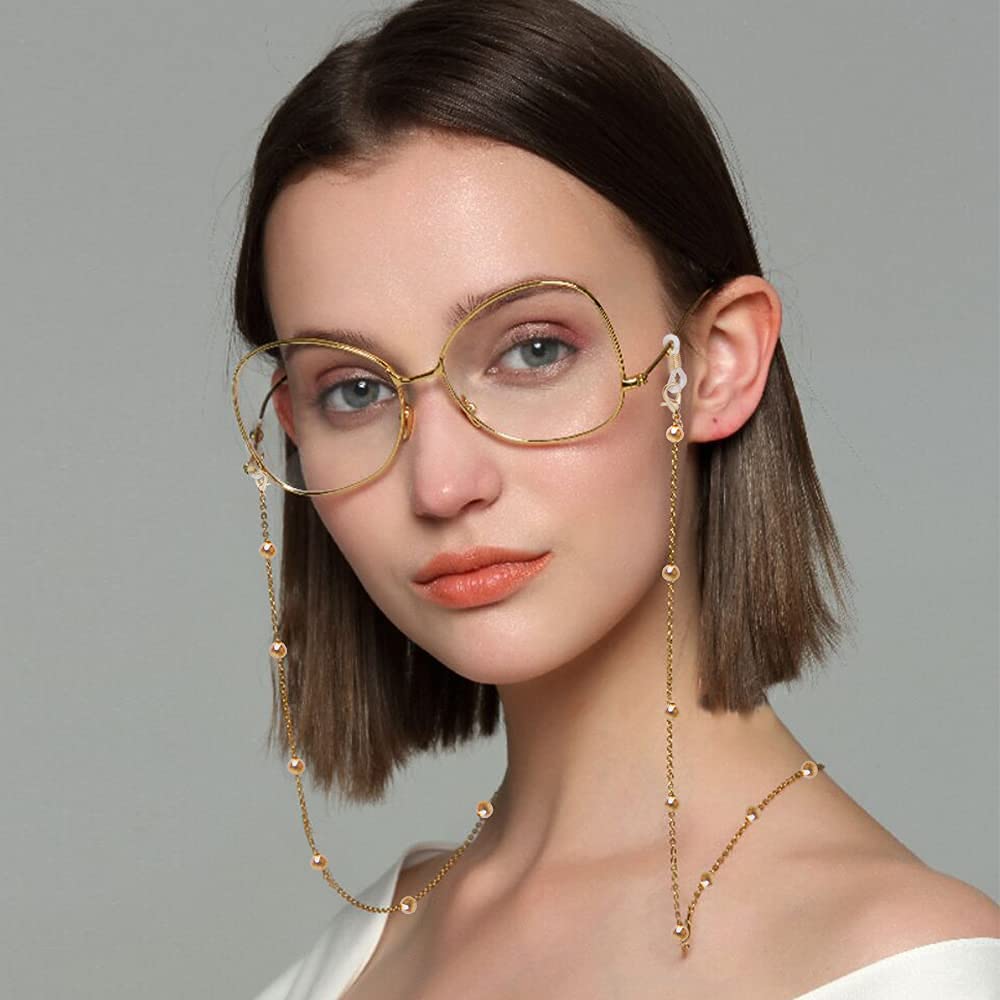 ONESING 4 Pcs Eyeglass Chains for Women Eyeglasses String Holder Glasses Strap Eyewear Chain Glasses Cord Lanyard Gift
