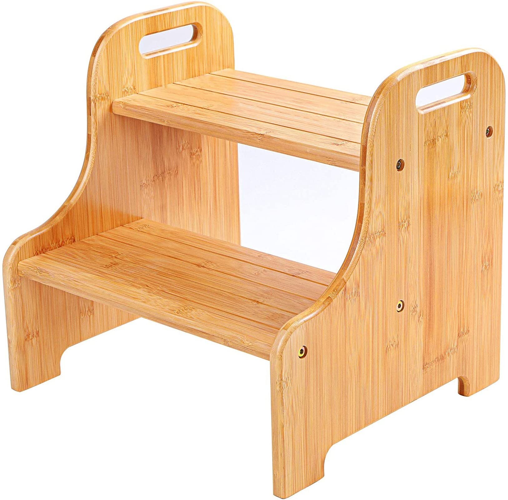 YOU SUPERIOR Bamboo 2 Step Bonus Non-Slip Pads for Safety Stool with Non-Slip Step Bench