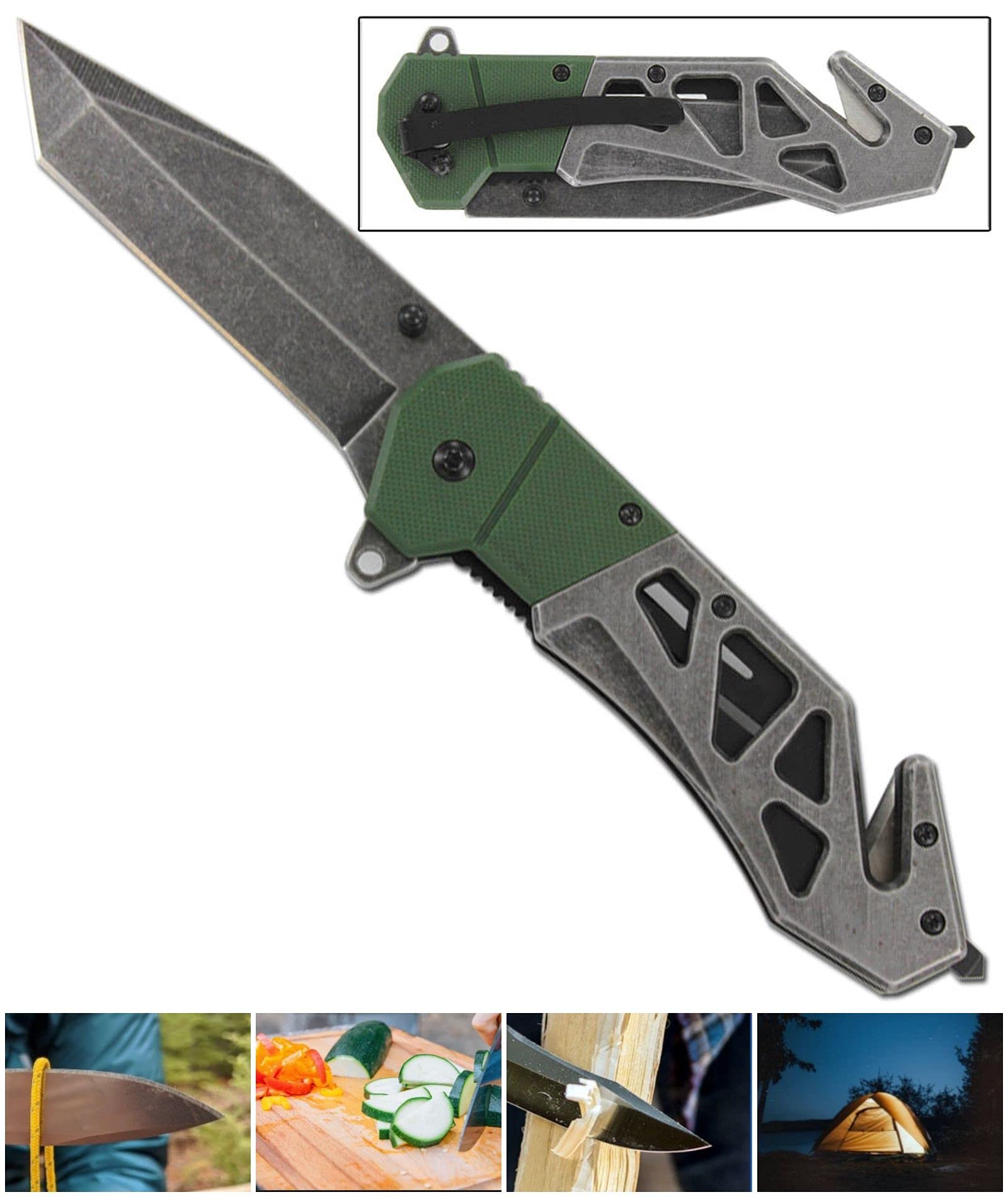 Radical Warfare Hunting Open Folding Pocket Knife Outdoor Survival Hunting Knife for Camping by Survival Steel