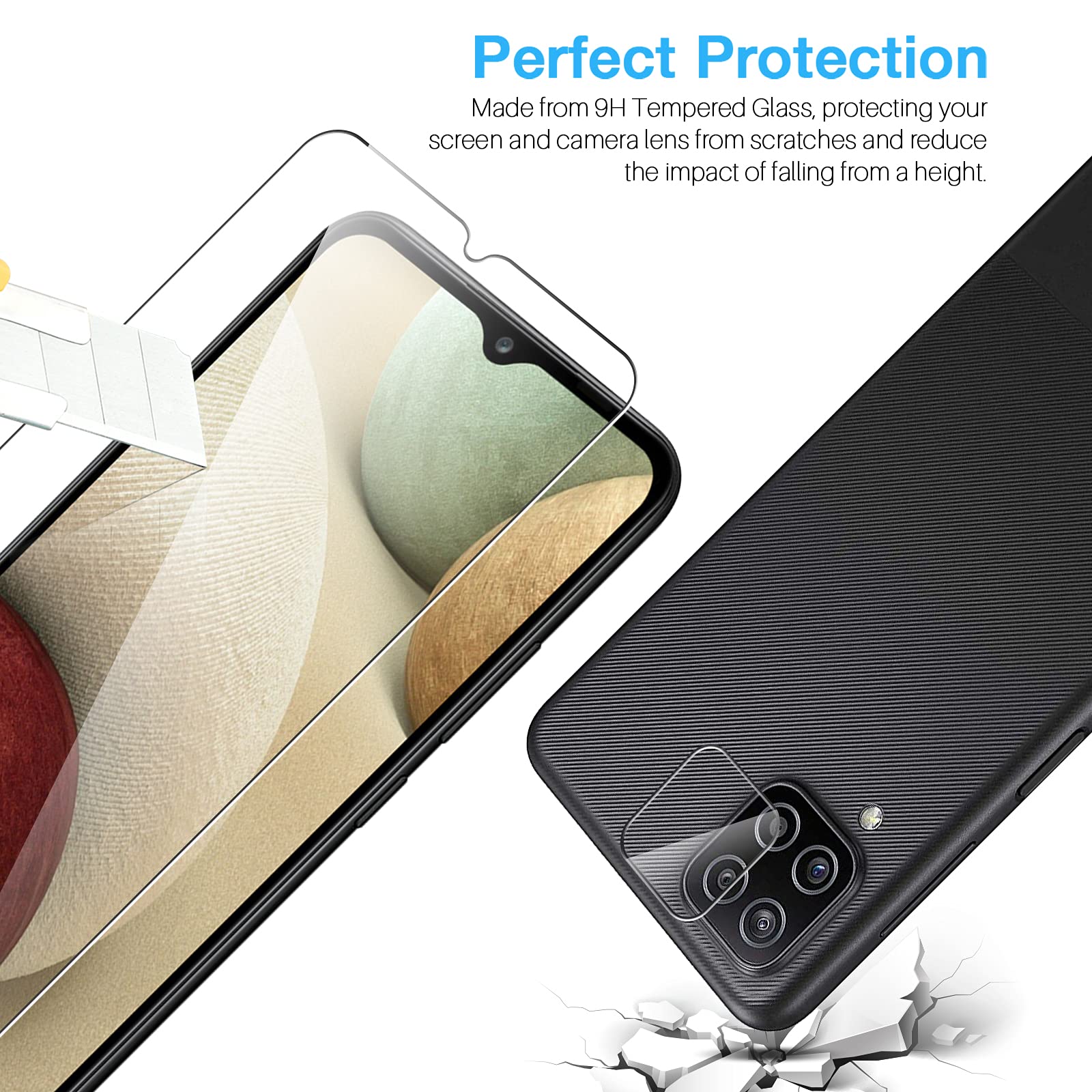 LK 3 Pack for Google Pixel 7 Screen Protector with 2 Pack Camera Lens Protector [Fingerprint Unlock Compatible] 9H Tempered Screen Protector Google Pixel 7, Case Friendly