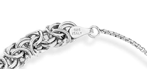 Miabella Italian 925 Sterling Silver Byzantine Bolo Bracelet for Women, Adjustable Bracelet Handmade in Italy (sterling-silver)