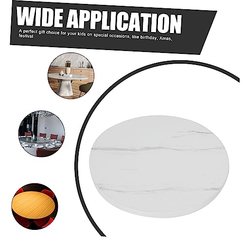 Yardwe Table Turntable Spices Turntable Round Kitchen Organizer Turntable Organizer grazing Tray Susan Cupboard Susan Organizer Seasoning Pot Rack Wood Planks Dining Table to Rotate White