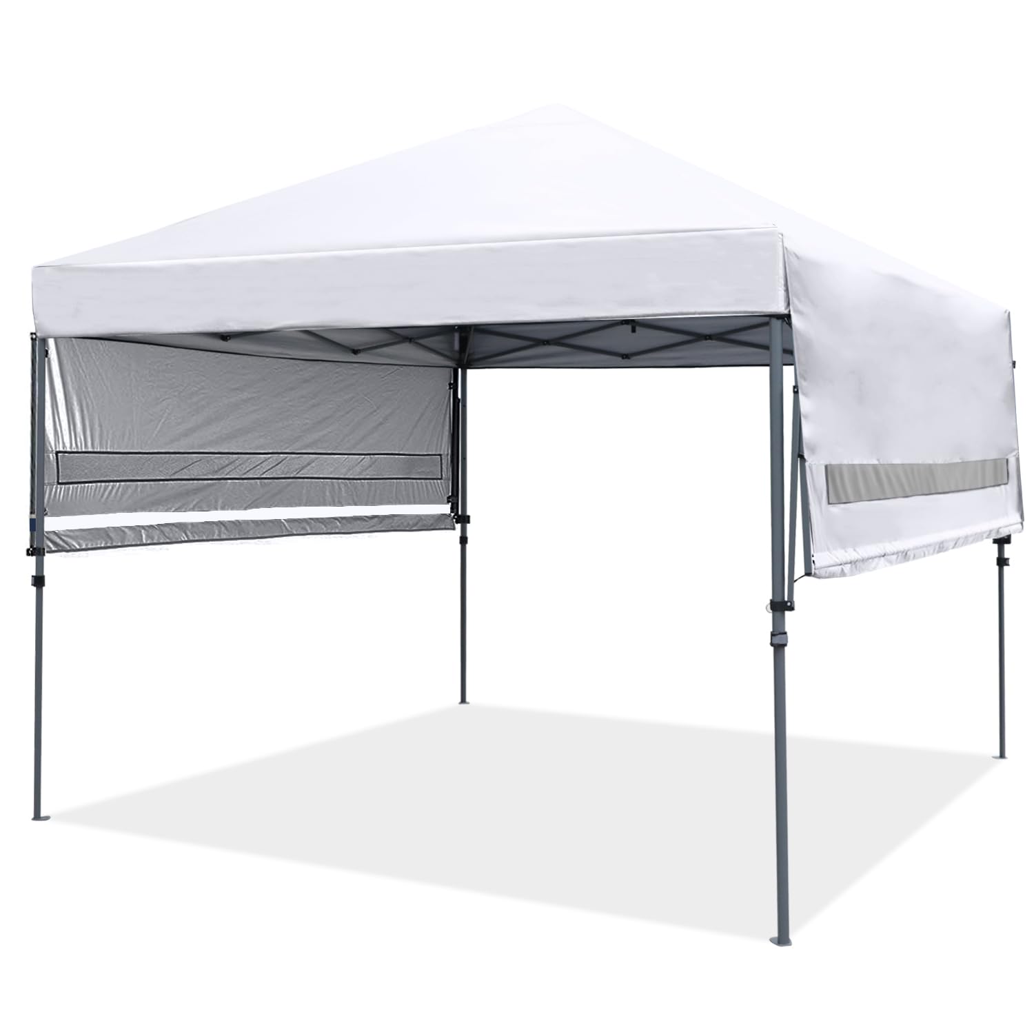 MASTERCANOPY 10x10 Pop-up Gazebo Canopy Tent with Double Awnings White