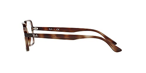 Ray-Ban Rx7198 Rectangular Prescription Eyewear Frames, Havana/Demo Lens, 51 mm