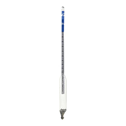 Thermco GW2511X Plain Form Salt Brine Hydrometer, Sodium Chloride % by Weight, 0 to 26.5% Range, 0.5° Division