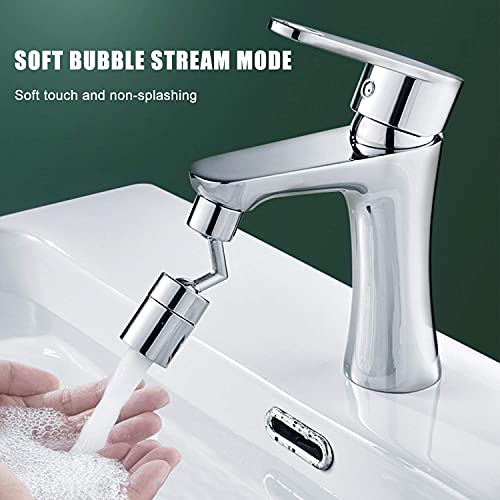 Universal Splash Filter Faucet 720 Rotating Faucet Extender Aerator with 2 Water Outlet Modes