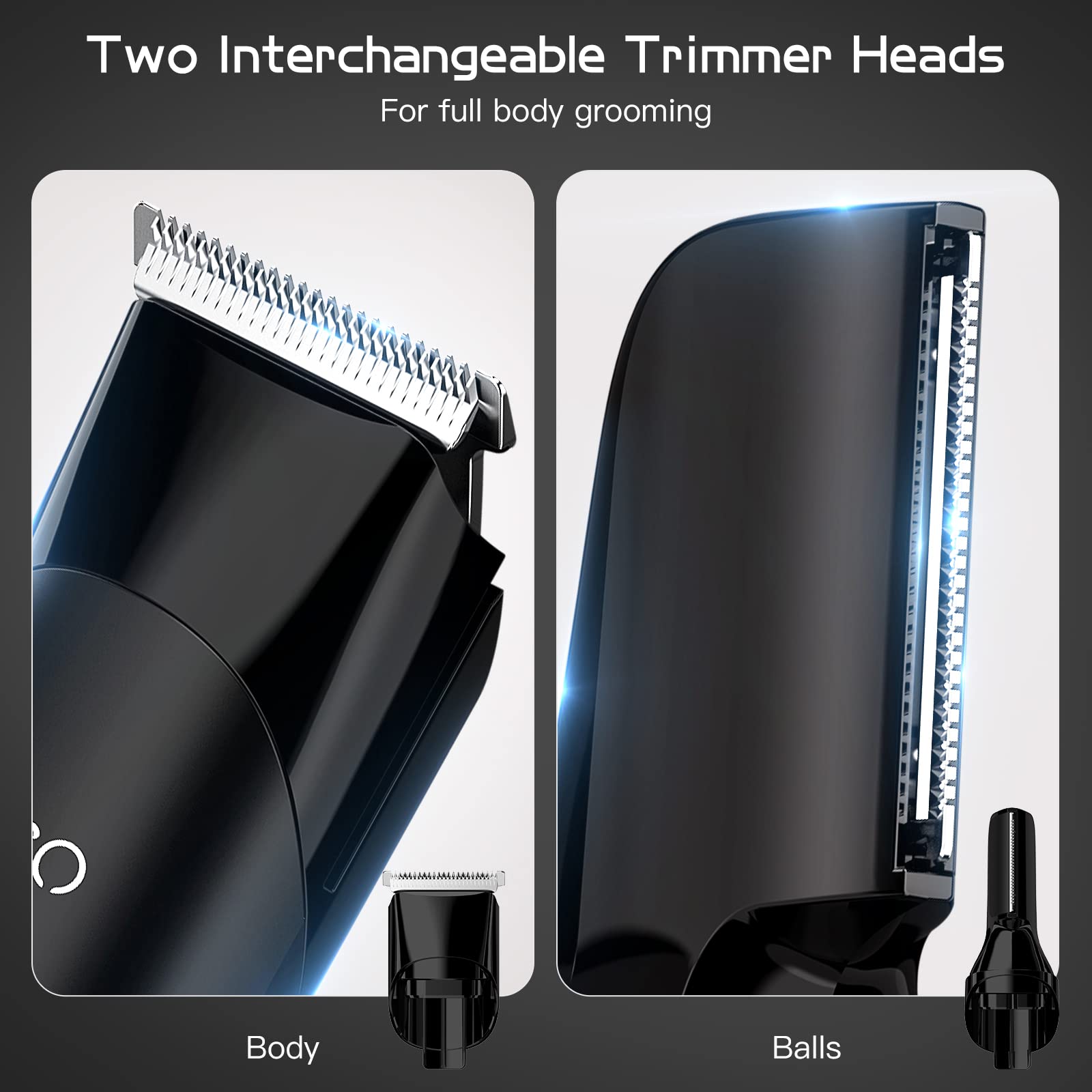 YIRISO Men's Beard Trimmer, Cord/Cordless Facial Hair Trimmer