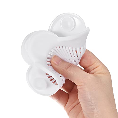 uxcell Kitchen Sink Strainer, Silicone Sink Disposal Stopper Flexible Drain Sieve Hair Catcher White 2pcs
