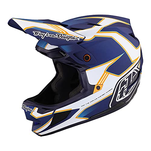 Troy Lee Designs Downhill D4 Composite Matrix Camo Full Face Bicycle Helmet for Max Ventilation Lightweight MIPS EPP EPS Racing Downhill BMX MTB DH - Adult Mens Womens Unisex (Blue, XS)