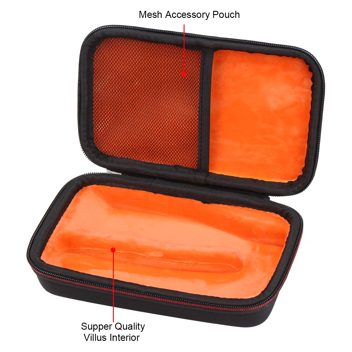Mchoi Hard Portable Case for Andis Professional T-Outliner Beard/Hair Trimmer, Model GTO 04710/ 04603/ 04775, with Mesh Pocket for Combs and Accessories, Case Only