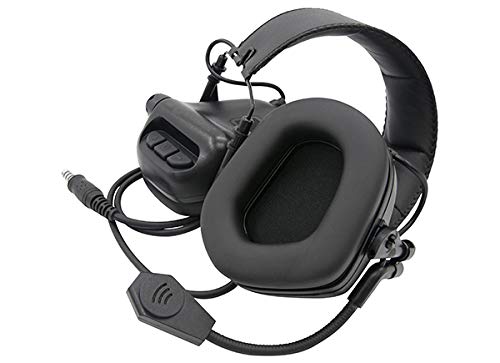 OPSMEN Earmor Airsoft Tactical M32 Headset Noise Canceling Headphones Aviation Communication Softair Earphones Shooting (BK)