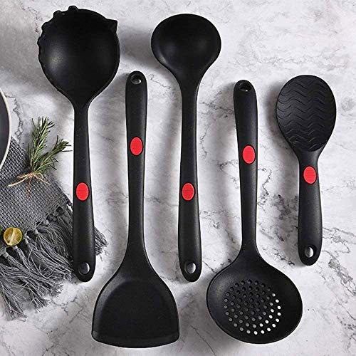 LMMDP Kitchen Set Silicone Cooking Utensils Set Non-stick Spatula Heat Resistant Handle Cooking Kitchen Tools