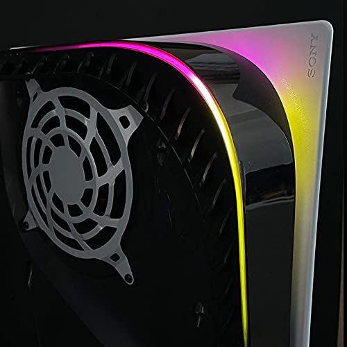 Power Light Decal and Underlay Sticker Combo for PS5 Playstation 5 (Pink/Yellow)