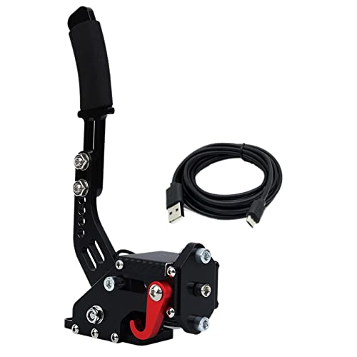 Obokidlyamor 3-IN-1 Upgrade Version For PS4/PS5/PC USB Handbrake Support G29 Compatible With PS4/PS5 For Sim Racing Games Sim Rig,Black,Without Clamp