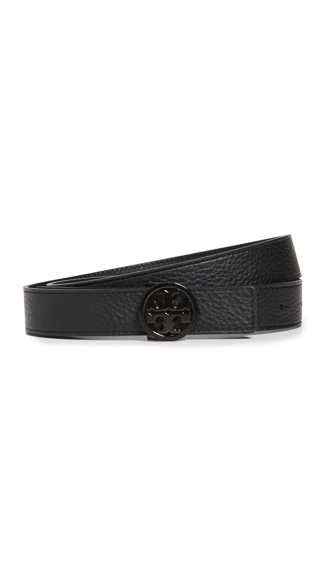 Tory Burch Women's 1 Miller Powder Coded Belt, Black, L