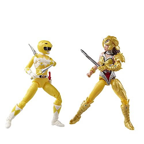 Power Rangers Lightning Collection Mighty Morphin Yellow Ranger Aisha Vs. Scorpina 2-Pack 6-Inch Premium Collectible Action Figure Toys