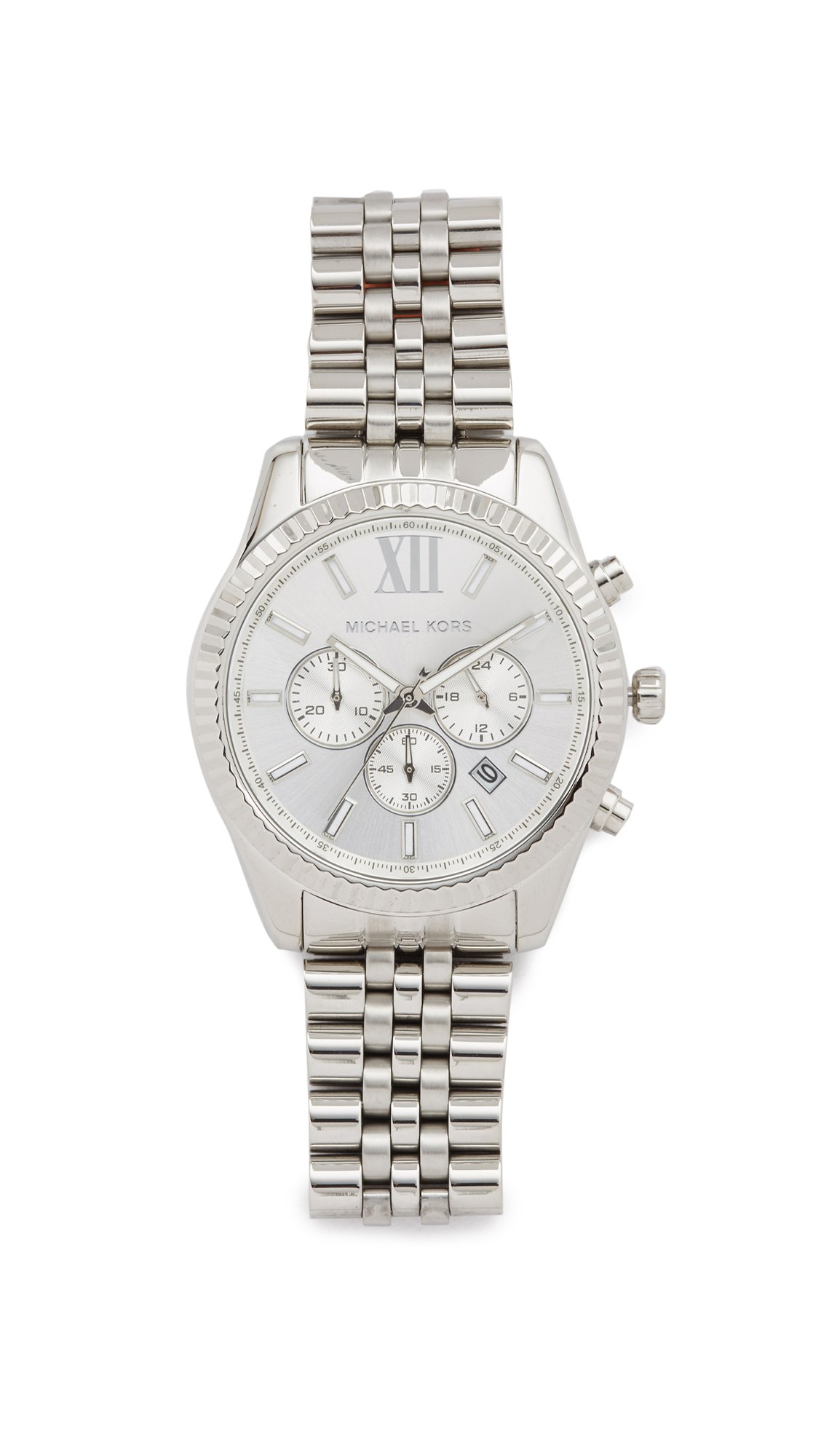 Michael Kors Men's Lexington Silver-Tone Watch MK8405