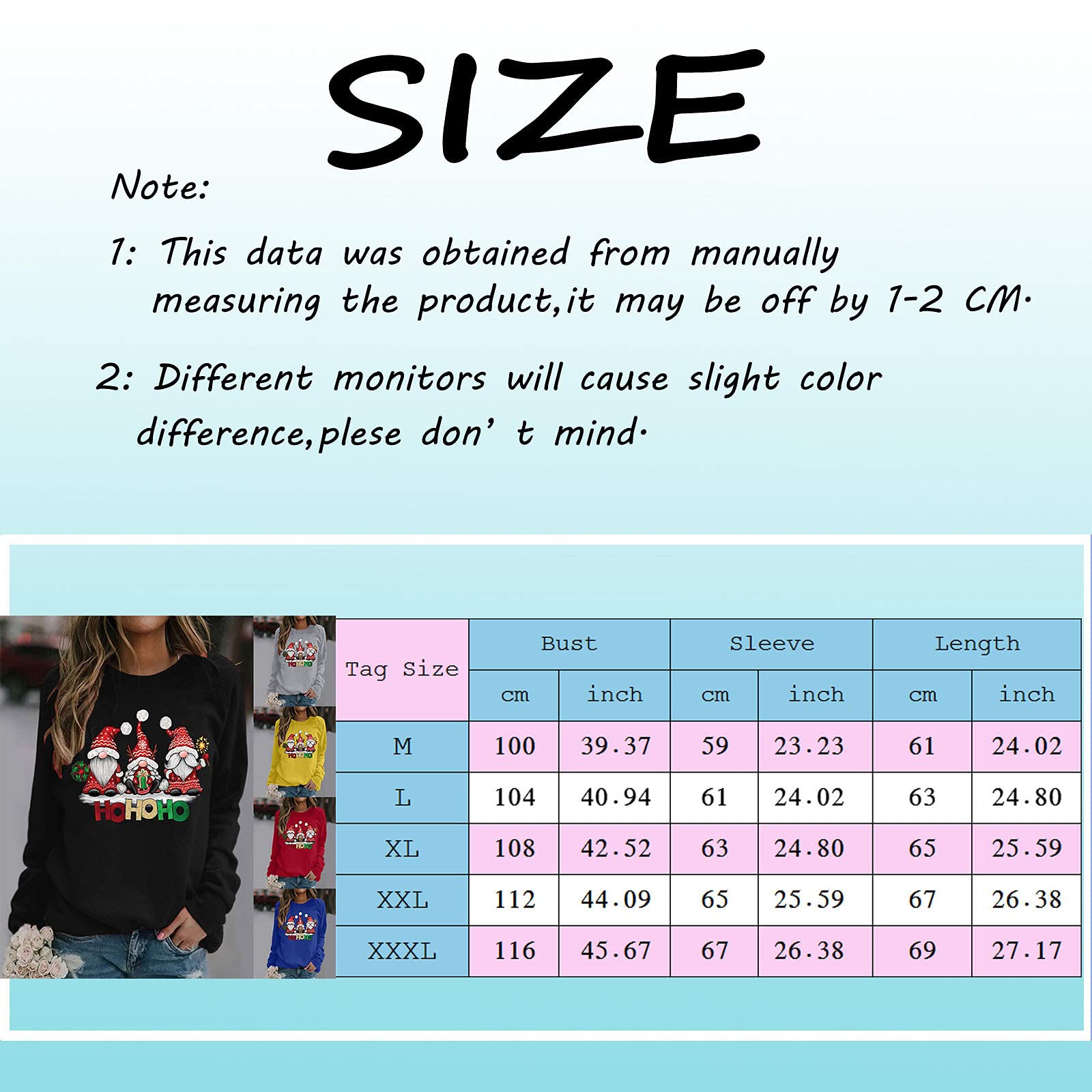 Tops For Women Work Casual Cute Elk Pattern Blouse Large Size Slouchy Sweatshirt Drop Shoulder Pullover Baseball T-Shirt Black