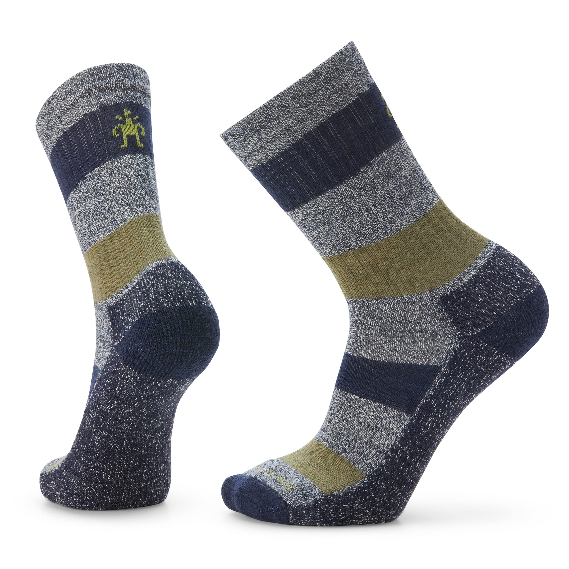 Smartwool Everyday Light Cushion Merino Wool Barnsley Sweater Crew Socks for Men and Women, Deep Navy, Large