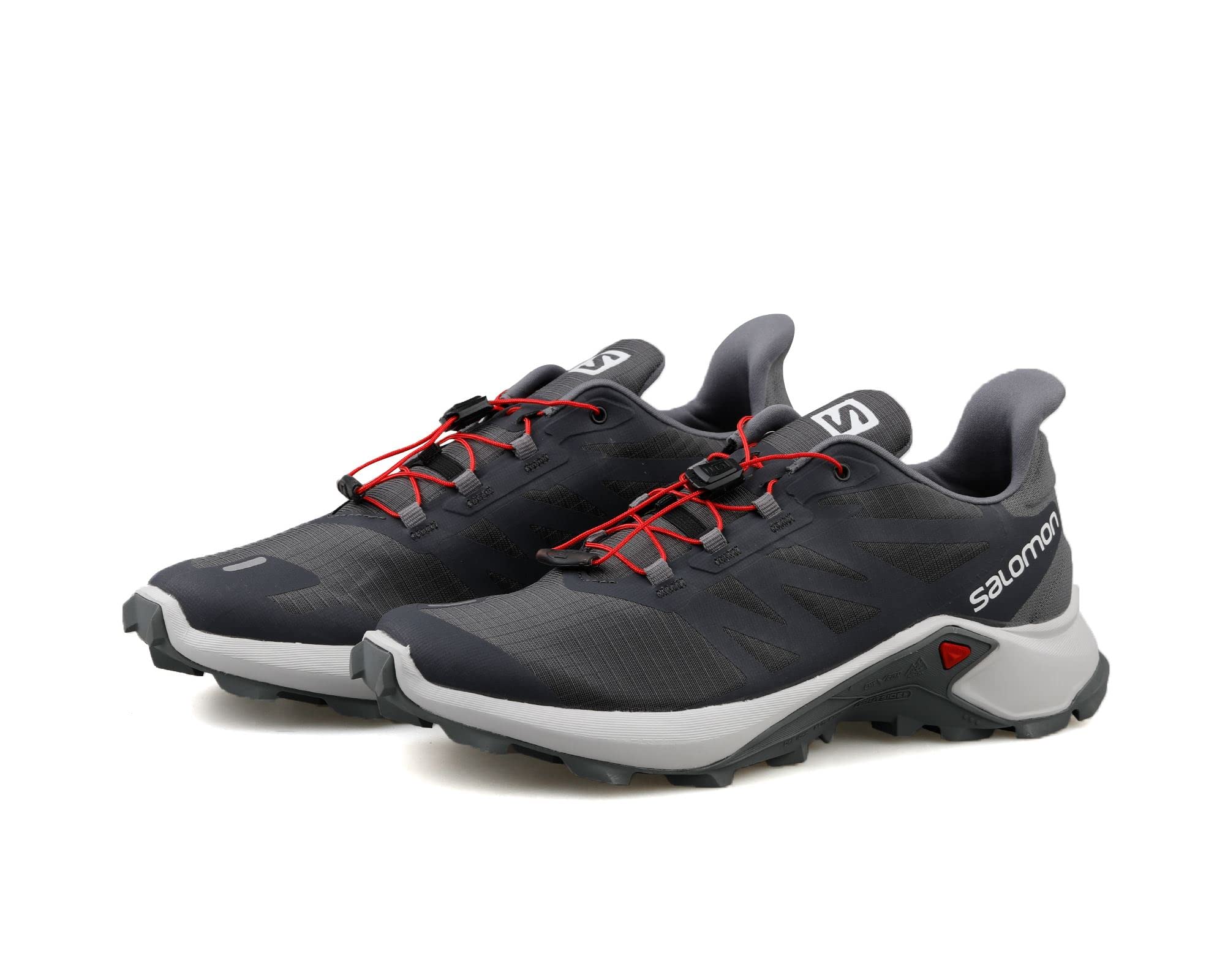 Salomon Supercross 3 Trail Running Shoes for Men, Ebony/Lunar Rock/Quiet Shade, 11