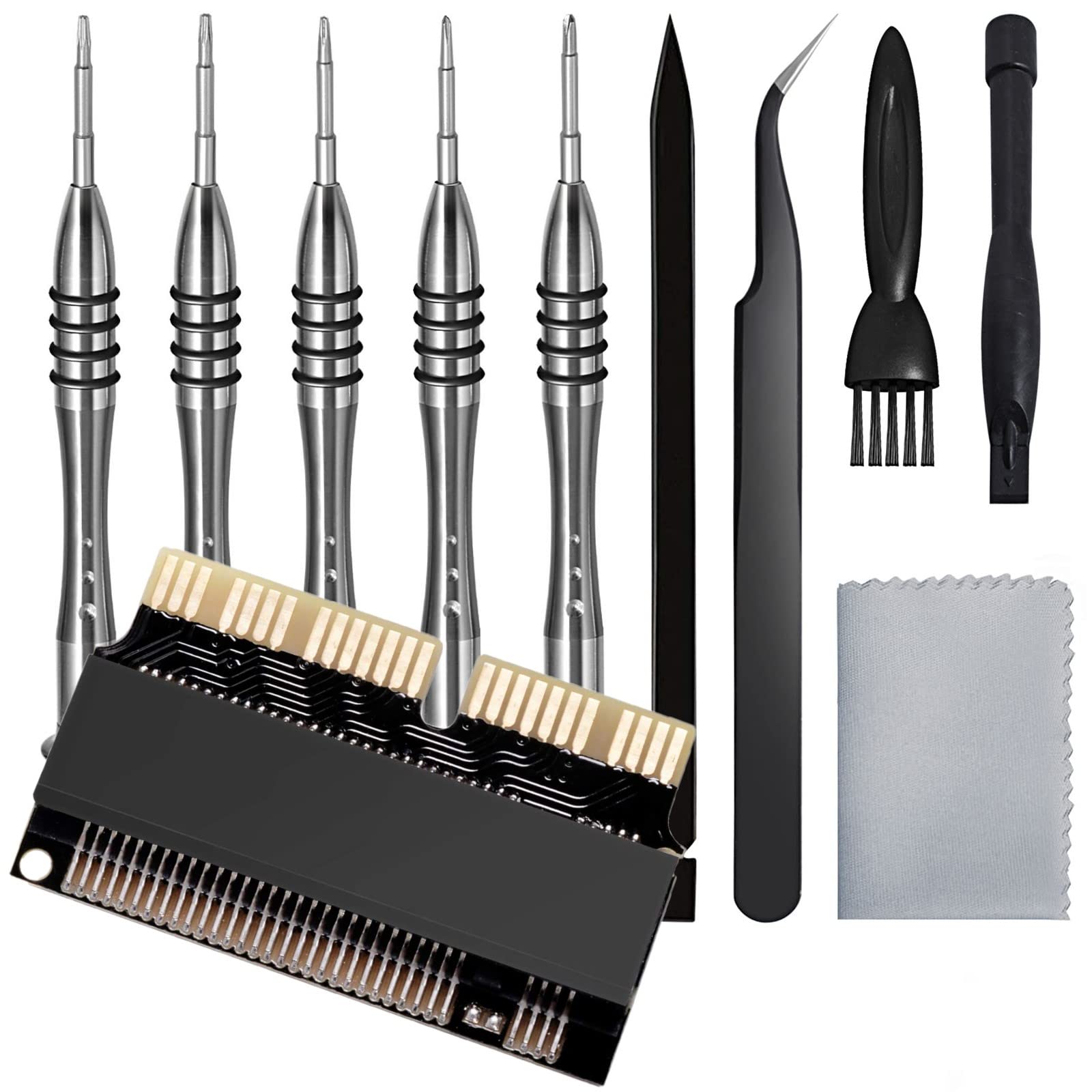 Upgraded M.2 NVME SSD Convert Adapter with Screwdriver Set for MacBook for Upgrade MacBook Air 2013 2014 2015 2016 2017 and Mac Pro Retina 2013 2014 2015, NVMe AHCI SSD Upgraded Kit for A1465 A1466 A