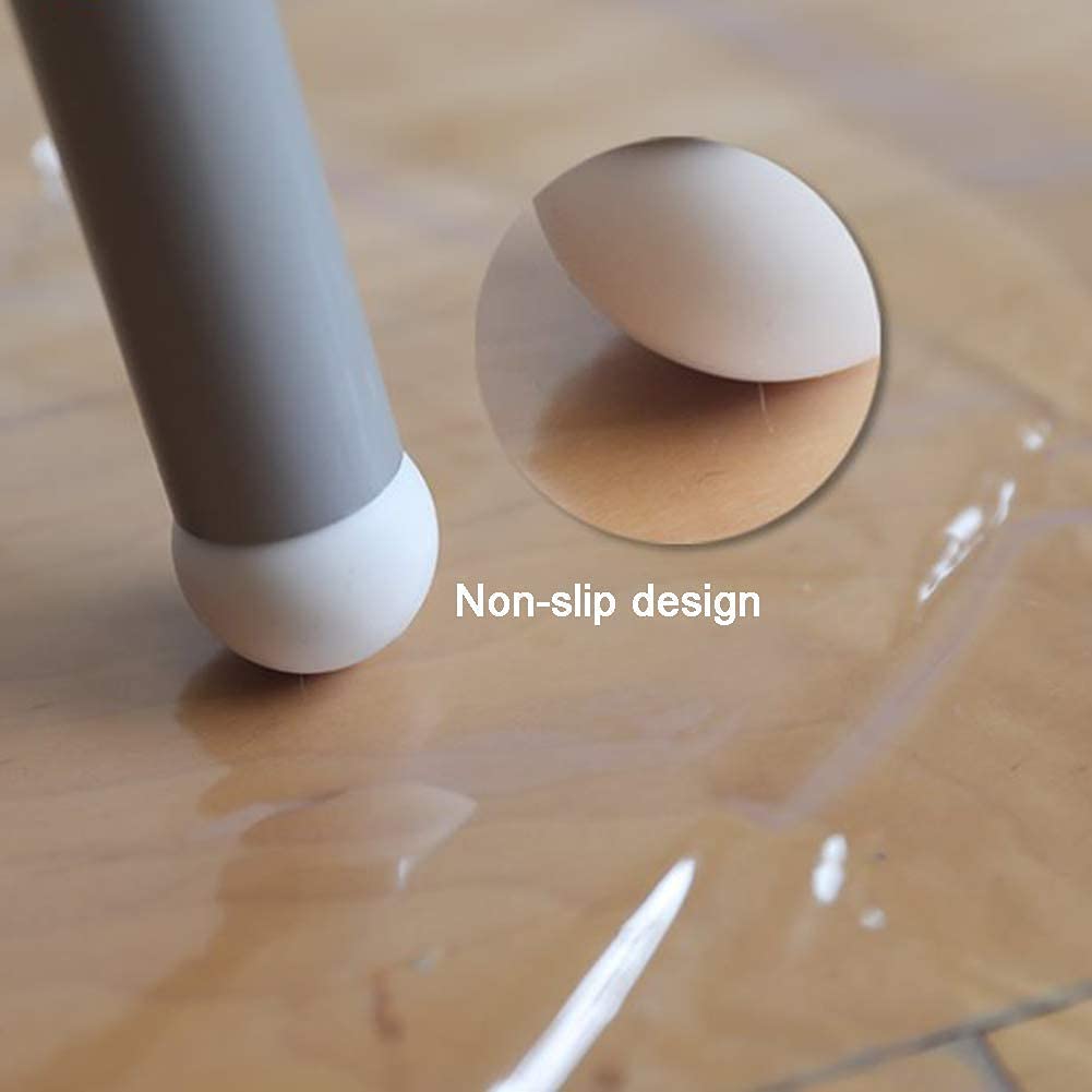 Loodial Splat Mat for Under High Chair/Arts/Crafts Kids Toddler Washable Large Waterproof Round Clear Chair Floor Protector
