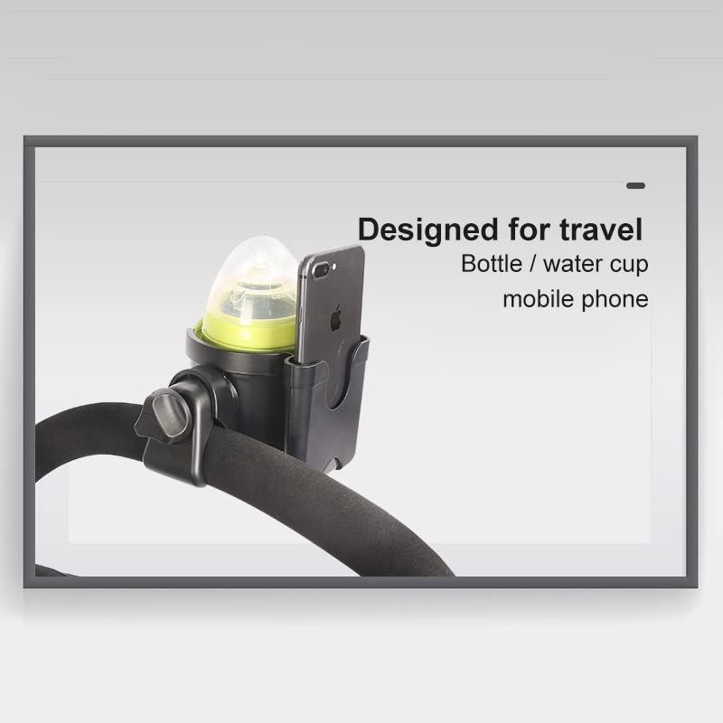 XWOZYDR Trolley Water Cup Holder with Mobile Phone Case Suitable for Universal Two-in-one ABS Plastic Accessories (Color : E)