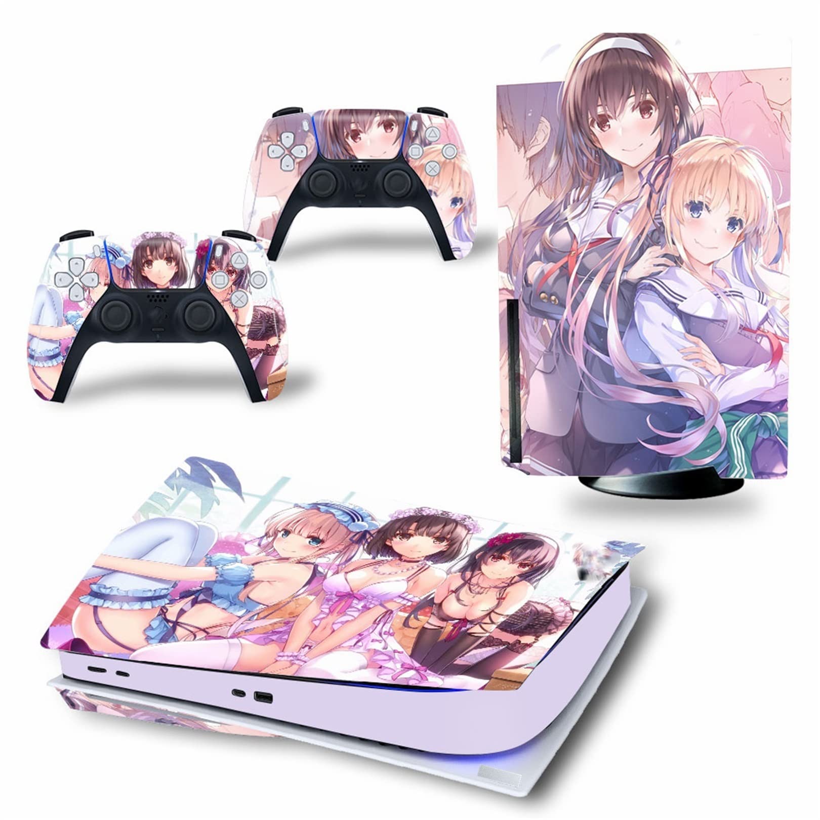 Top factory BUCEN for PS5 Skin Disc Edition & Digital Edition Console and Controller Vinyl Cover Skins Wraps Scratch Resistant, Compatible 68685 Anti Scratch (Size : Digital Edition)