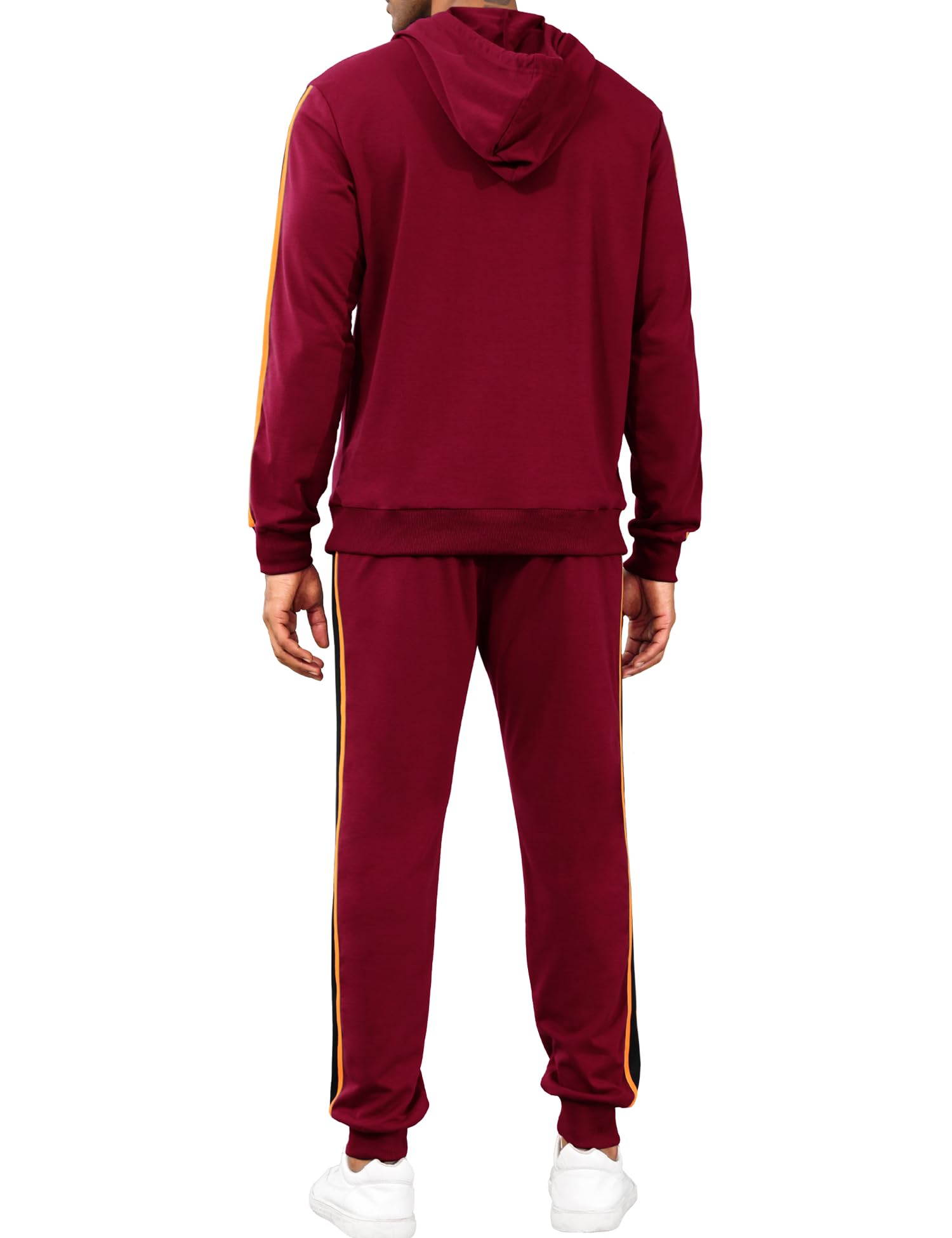 LecGee Men Hoodie Sets Outfits Long Sleeve Sweatshirt Elastic Waist Sweatpants Two Piece Tracksuit Casual Sweatsuit