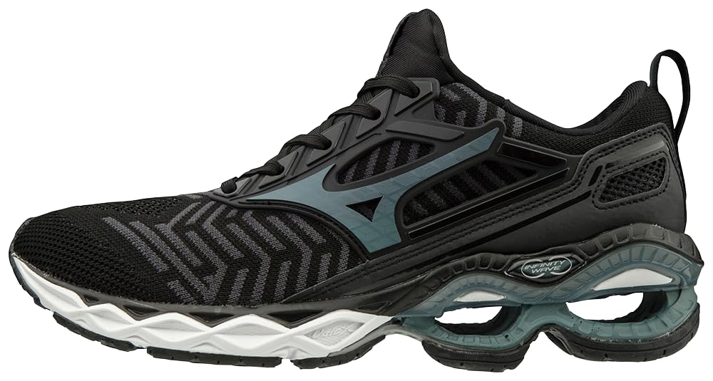 Mizuno mens Wave Creation 20 Knit Running Shoe, Dress Blue-black, 8.5 US
