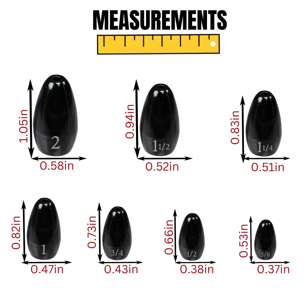 Reaction Tackle Tungsten Flipping Weights Sinkers - 3/8 Never Chip Green Pumpkin