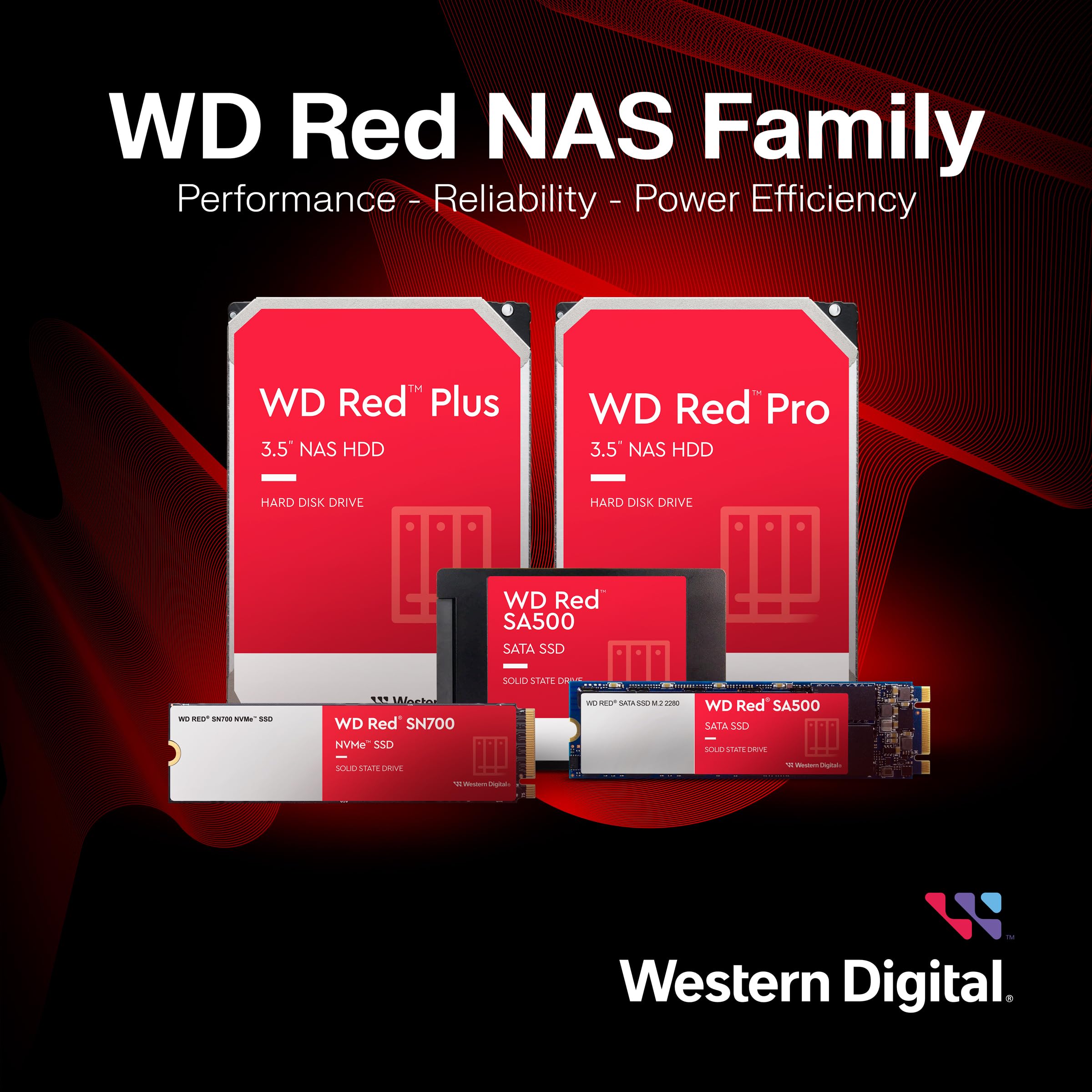 Western Digital 4TB WD Red Plus NAS Internal Hard Drive HDD - 5400 RPM, SATA 6 Gb/s, CMR, 128 MB Cache, 3.5" -WD40EFZX