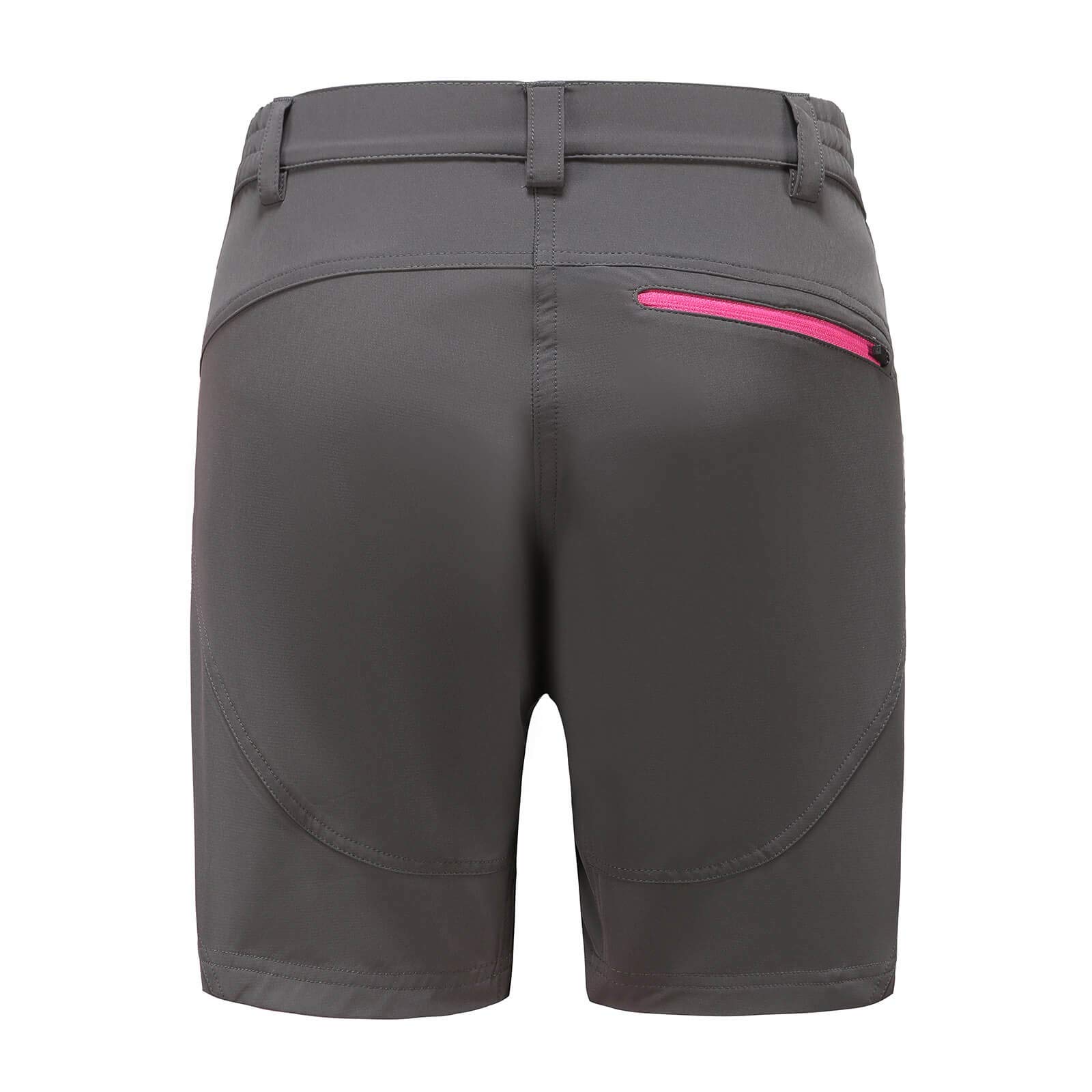 PRIESSEI Womens Bike Shorts with Padding, Detachable 3D Padded Breathable Biking Cycling Shorts with Pockets Grey M