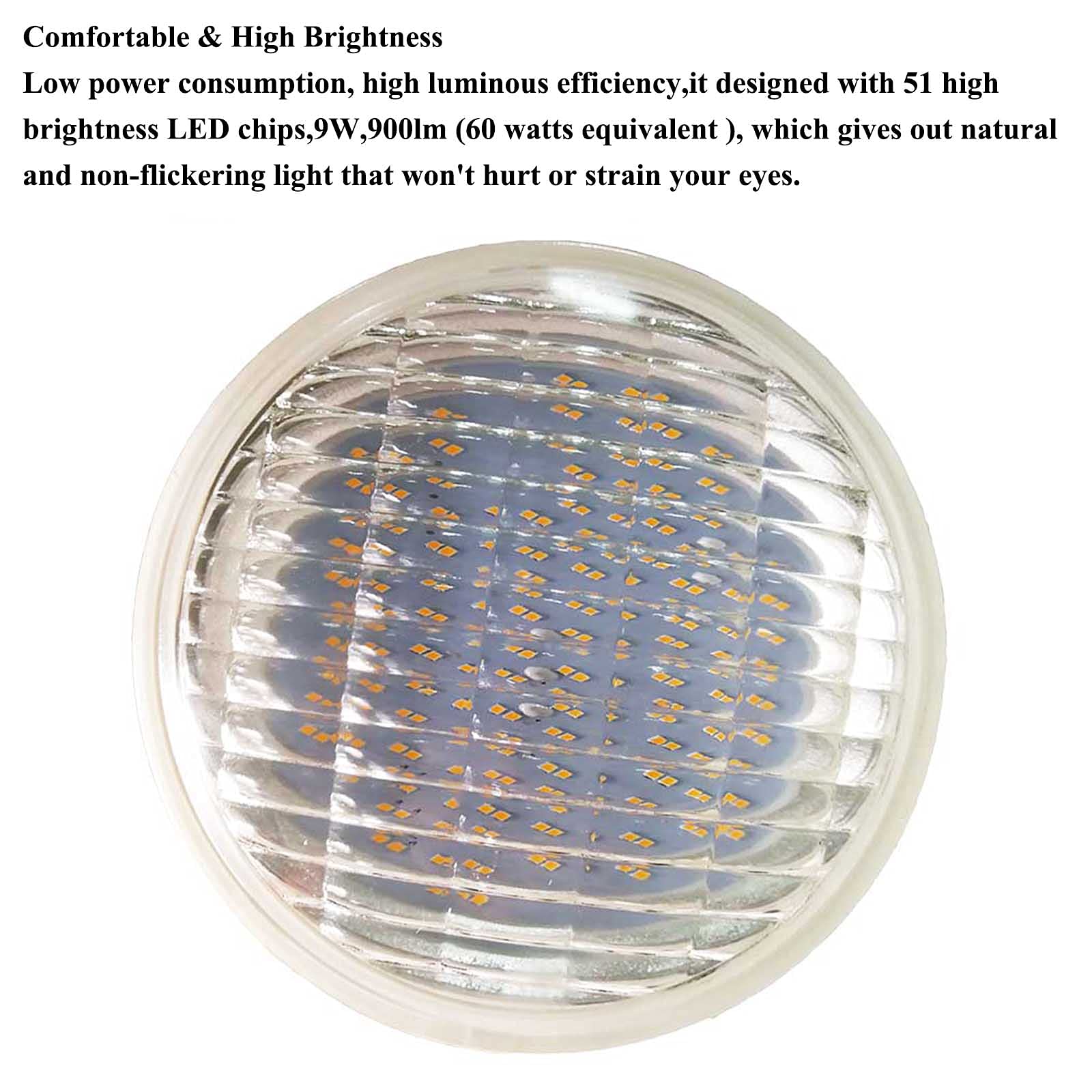 LED PAR36 Bulb 9W 5000K Eq to 60W Halogen 10-30V Waterproof IP68 Flood Landscape Light Bulbs Led Tractor Lights for Landscape Well Light Off-Road Vehicles Tractor RV Vehicles(Daylight White 1 Pack)