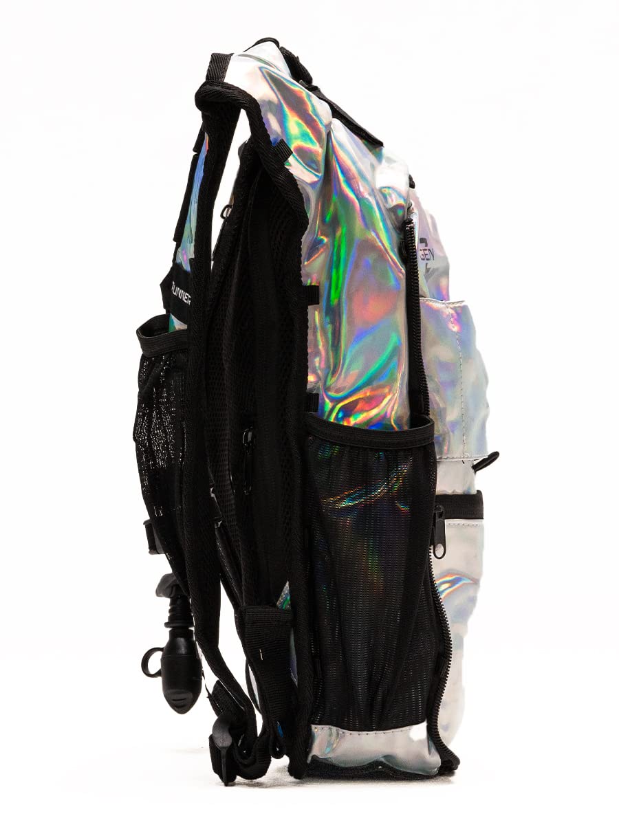 RaveRunnerĀ® Anti-Theft Hydration Backpack | Rave Hydration Pack, Festival Water Bag, Hydropack Rave, Hydration Pack EDC (Holographic)